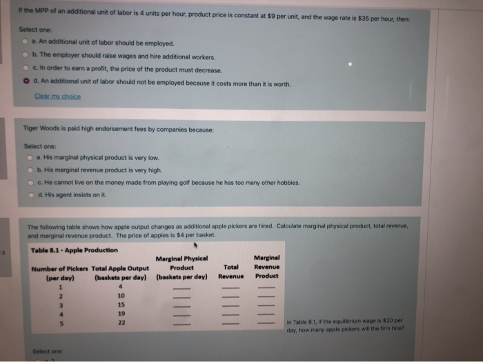 Solved If The Mpp Of An Additional Unit Of Labor Is 4 Units 