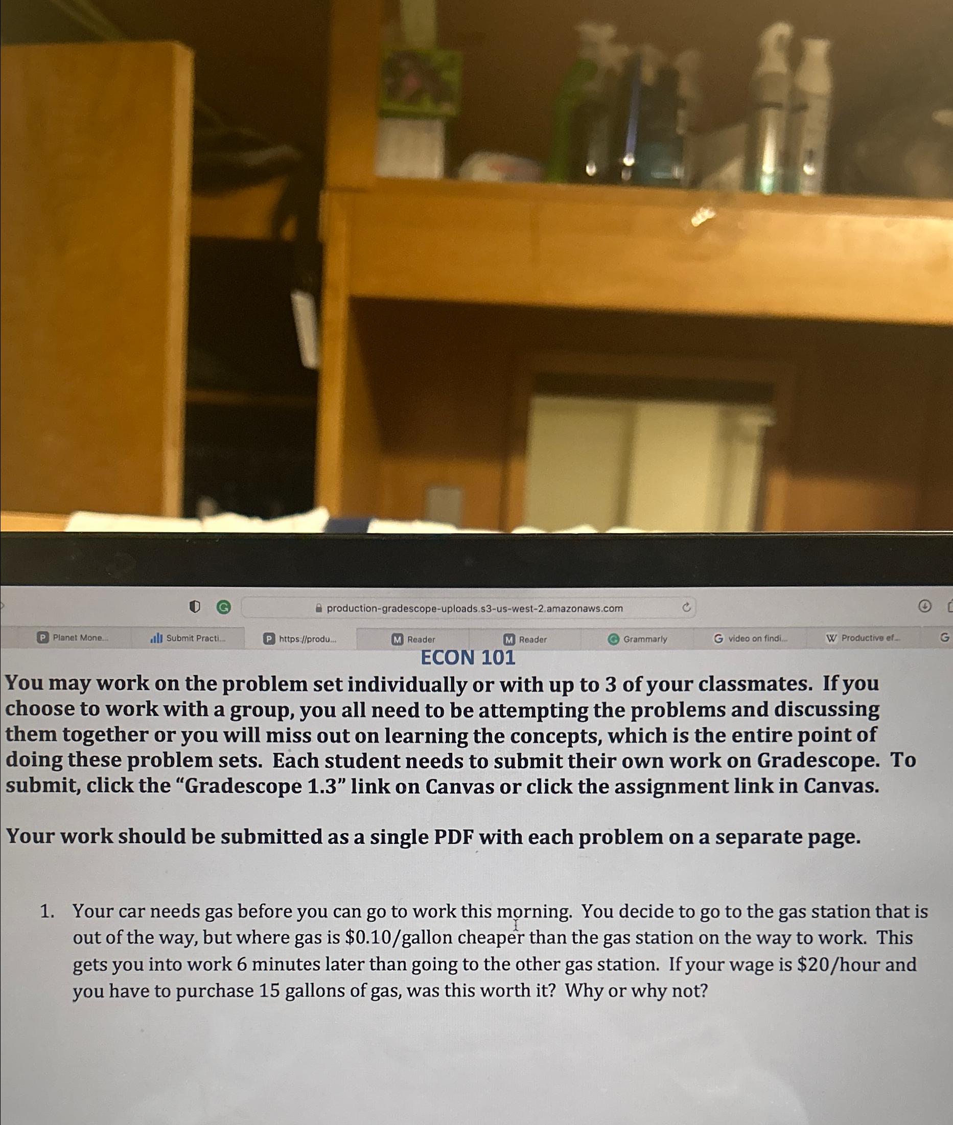 Solved You may work on the problem set individually or with | Chegg.com