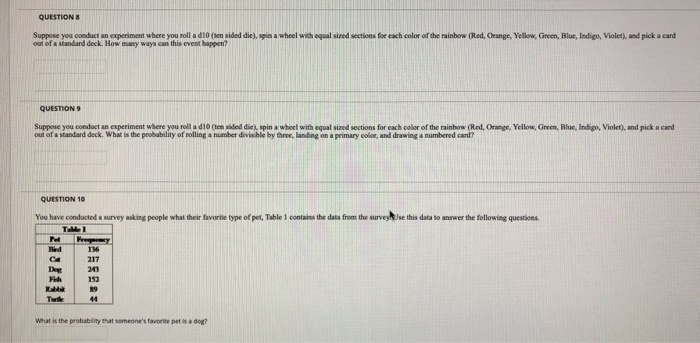 Solved QUESTIONS Suppose you conduct an experiment where you | Chegg.com