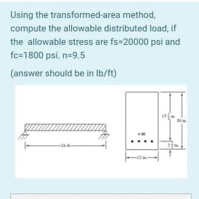 Solved Using the transformed-area method, compute the | Chegg.com