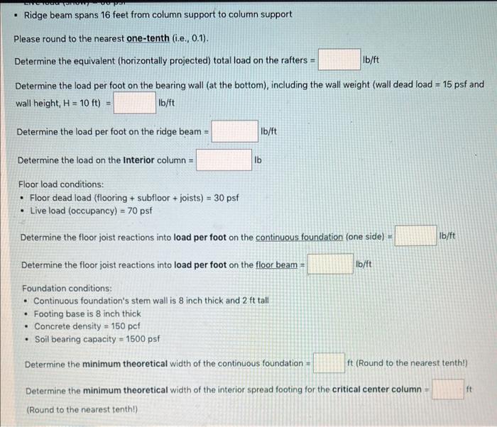 Solved - Roof pitch: 9:12 - Dead load (roofing + sheathing + | Chegg.com