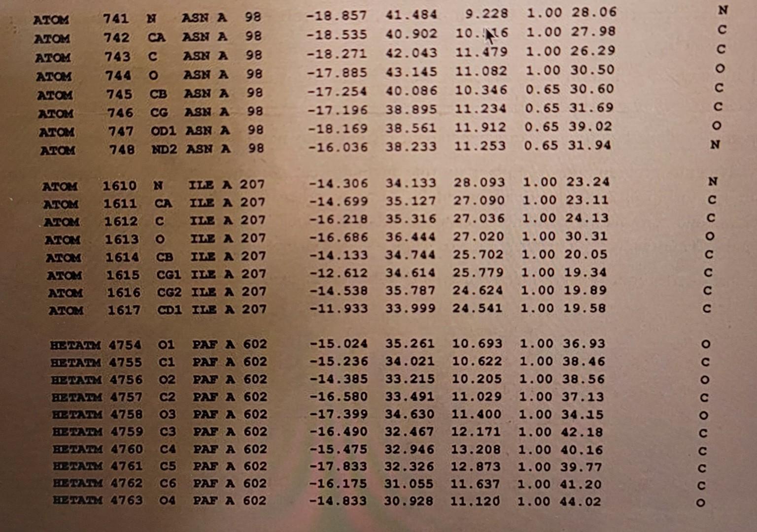 Solved Use information from PDB file and solve the following | Chegg.com