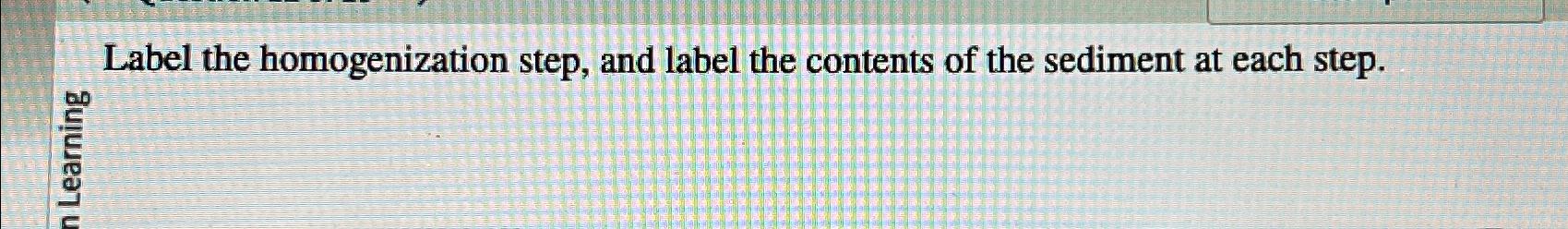 Solved Label the homogenization step, and label the contents | Chegg.com