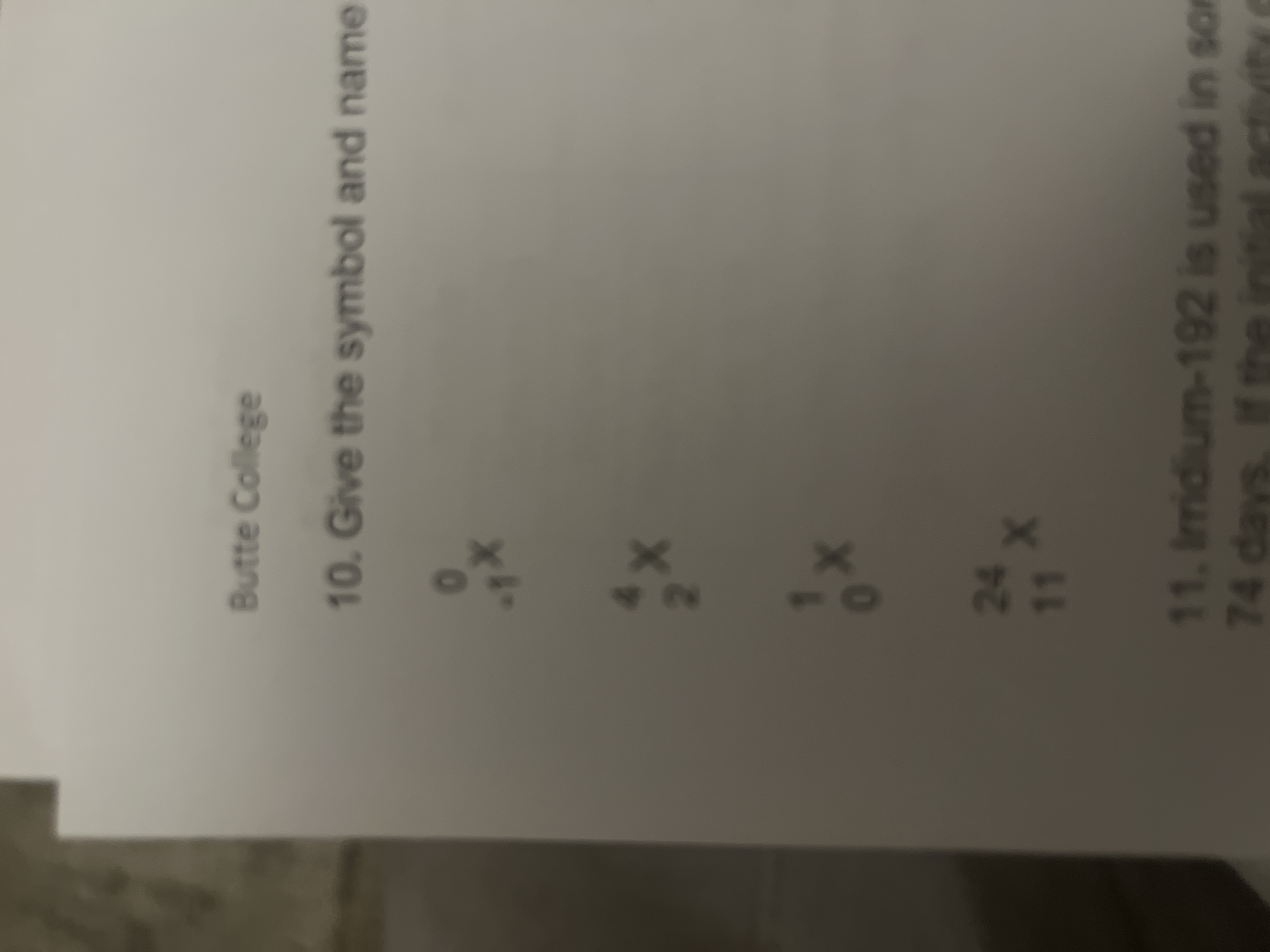 Solved 10. ﻿Give the symbol and name of ﻿the following | Chegg.com
