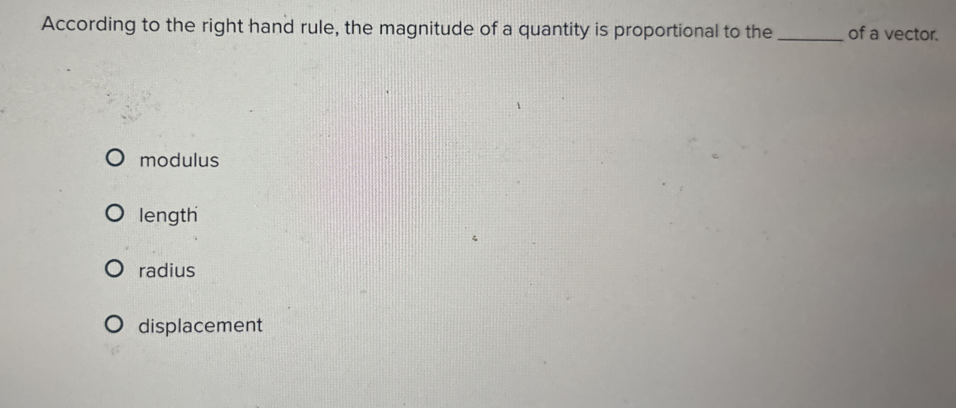 Solved According to the right hand rule, the magnitude of a | Chegg.com