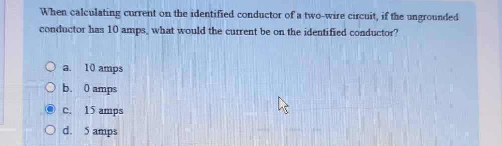 When calculating current on the identified conductor | Chegg.com