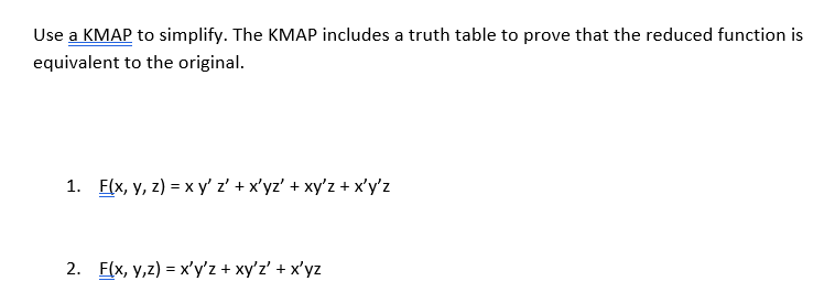 Solved Use a KMAP to simplify. The KMAP includes a truth | Chegg.com