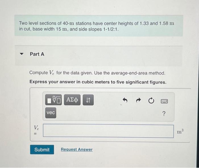 Solved Two level sections of 40−m stations have center | Chegg.com