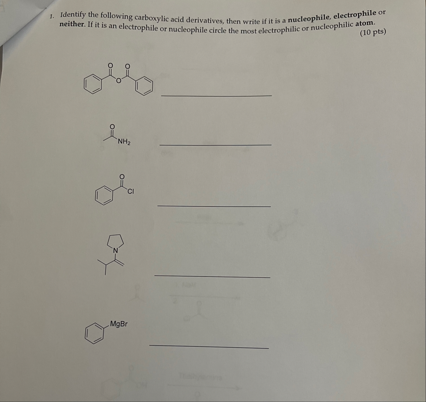 Solved Identity the following carboxylic acid derivatives, | Chegg.com