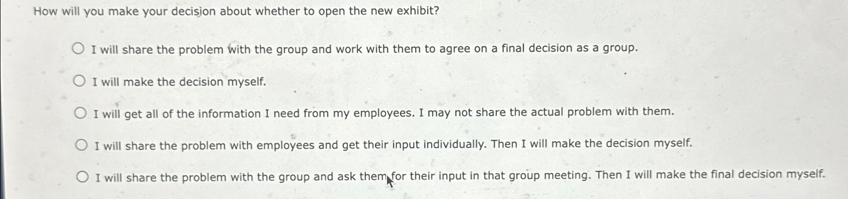 Solved How will you make your decisjon about whether to open | Chegg.com