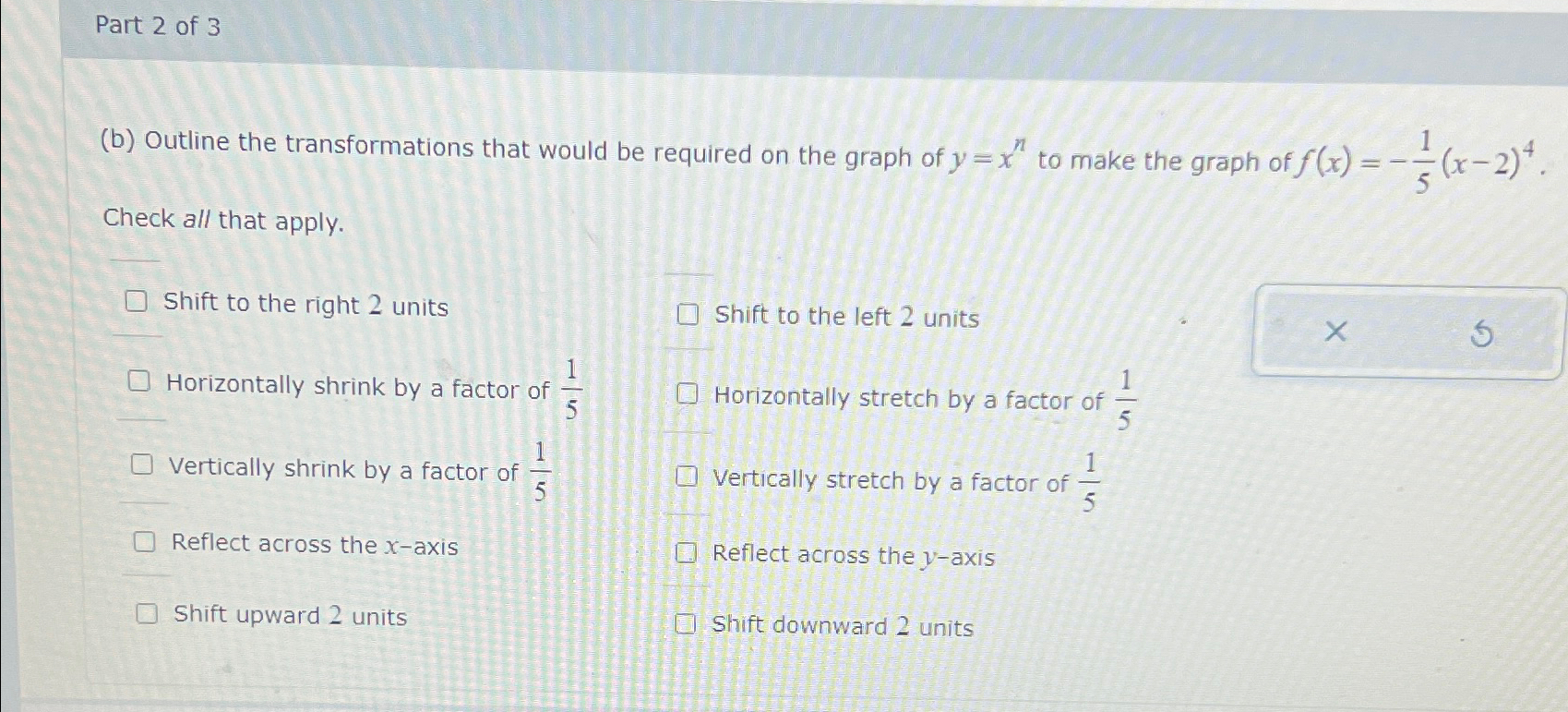 Solved Outline the transformations that would be required on | Chegg.com