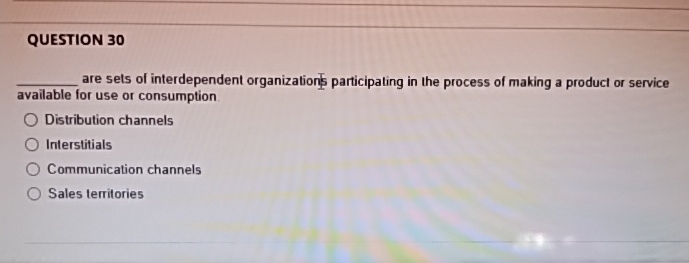 Solved QUESTION 30q, ﻿are sets of interdependent | Chegg.com