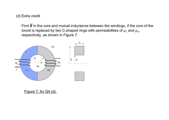 Solved Q4. Solve the problem below A toroid with a | Chegg.com