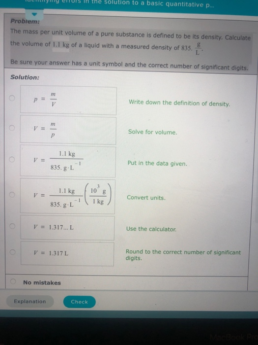 Solved S e solution to a basic quantitative Problem: The | Chegg.com