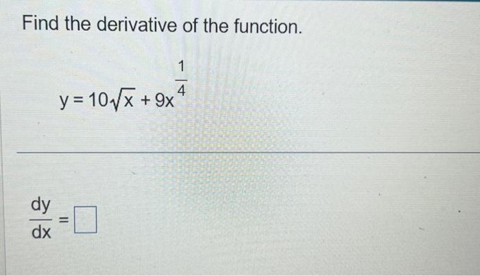 find the derivative | Chegg.com