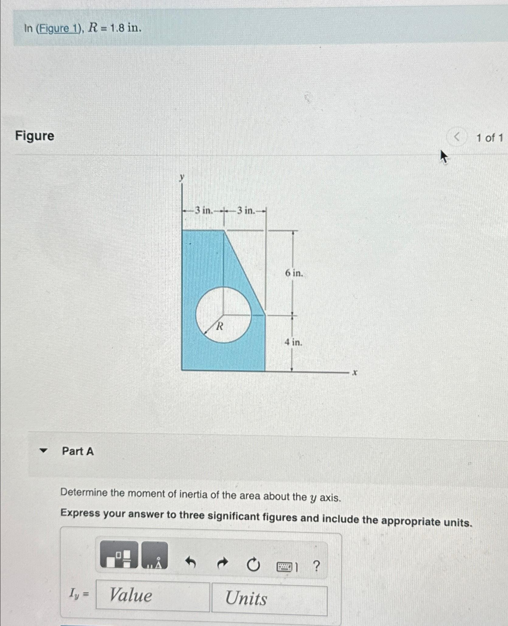 Solved In (Figure 1), R=1.8 ﻿in.Figure1 ﻿of 1Part ADetermine | Chegg.com