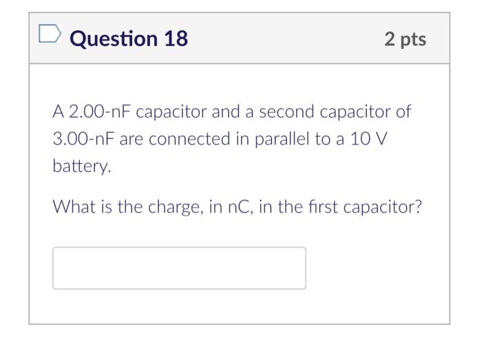 Solved A 2.00-nF capacitor and a second capacitor of 3.00-nF | Chegg.com