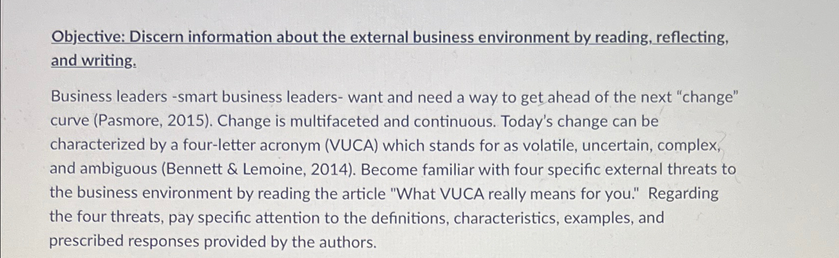 Solved Objective: Discern information about the external | Chegg.com