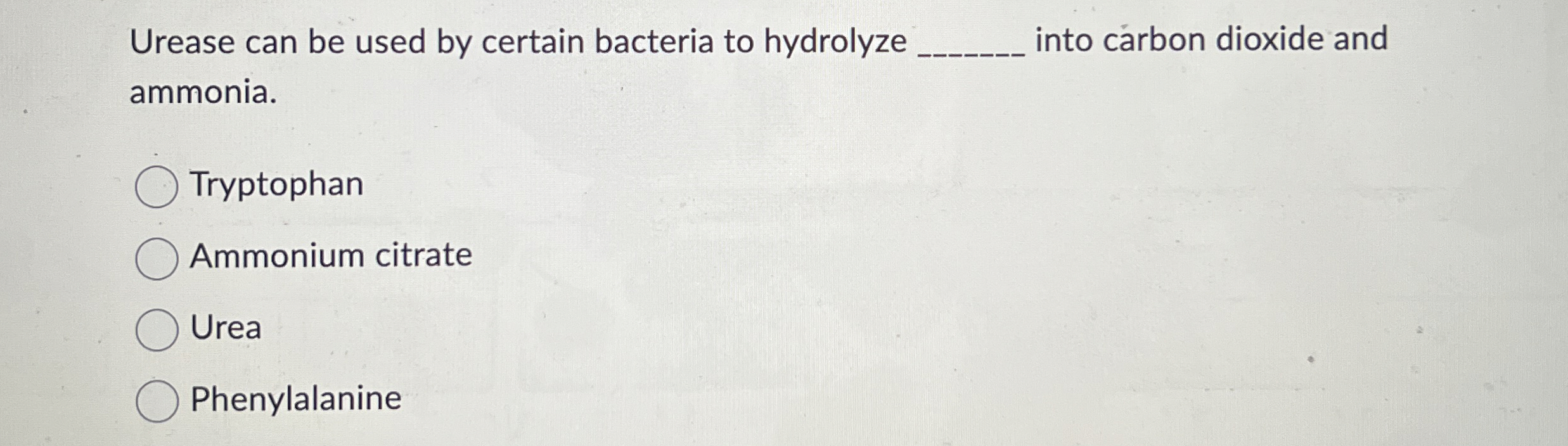 Solved Urease can be used by certain bacteria to | Chegg.com