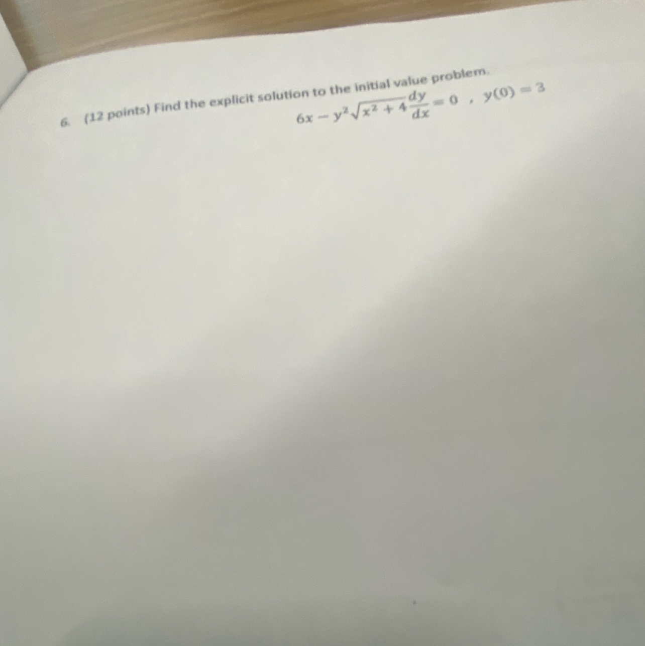 Solved (12 ﻿points) ﻿Find the explicit solution to the | Chegg.com