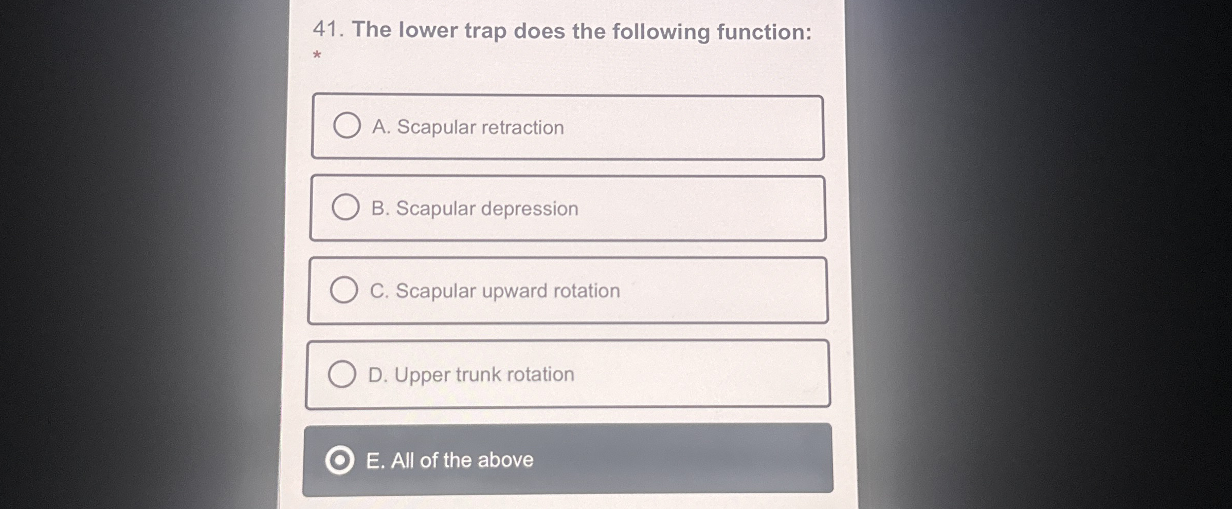 Solved The lower trap does the following function:A. | Chegg.com