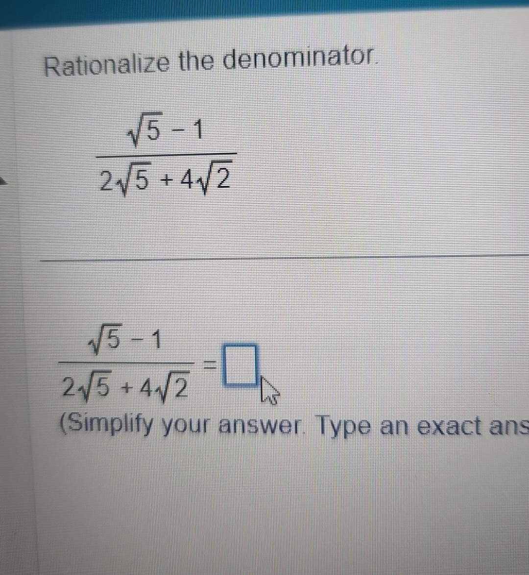 Solved Rationalize the | Chegg.com