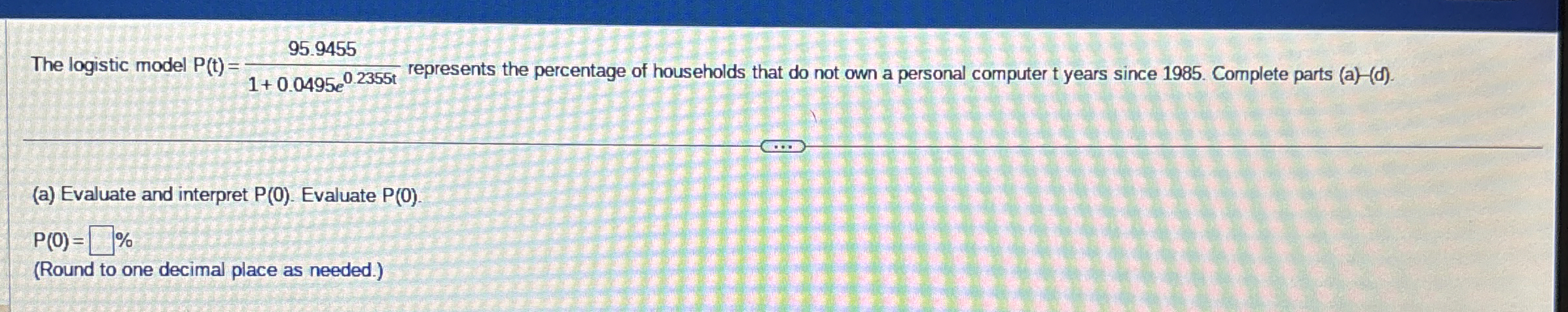 Solved How to solve The logistic model | Chegg.com
