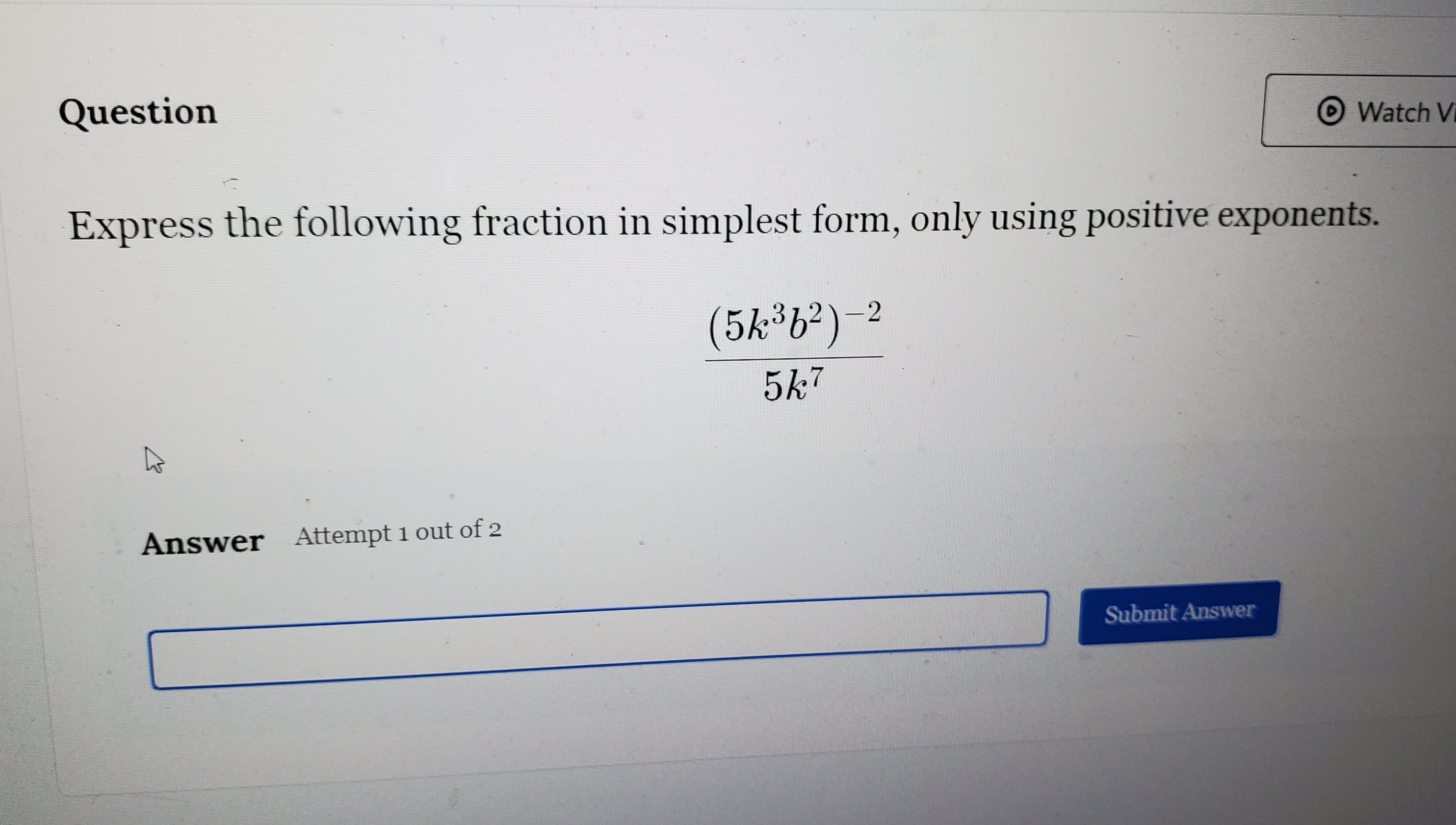 Solved QuestionExpress the following fraction in simplest | Chegg.com