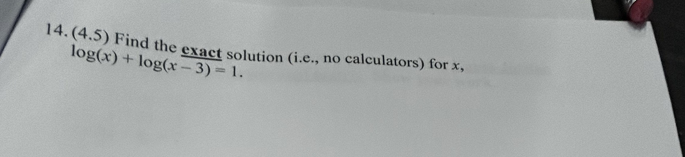 (4.5) ﻿Find the exact solution (i.e., ﻿no | Chegg.com