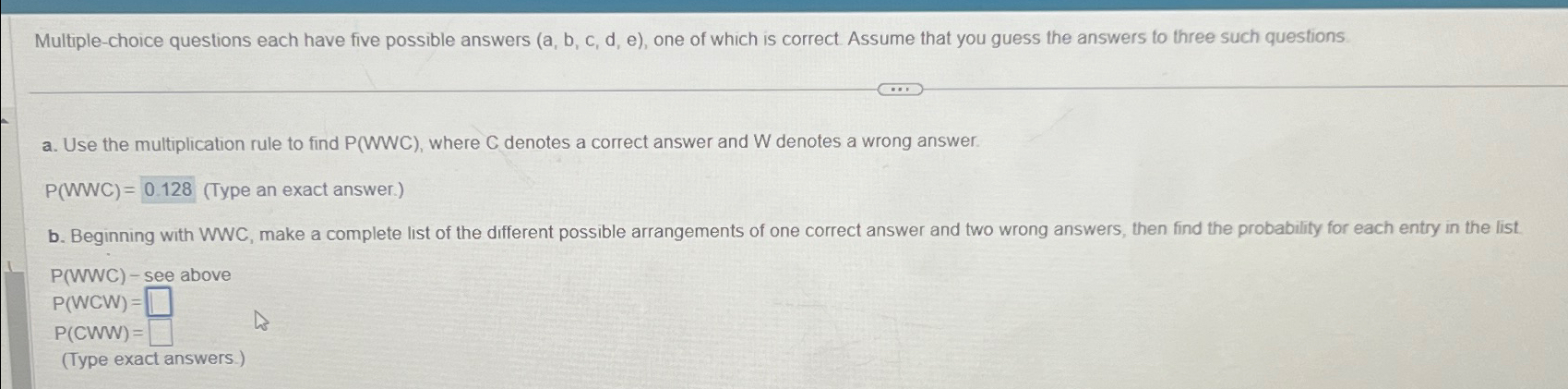 Solved Multiple-choice questions each have five possible | Chegg.com