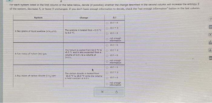 Solved Tor Sach System Listed In The First Column Of The