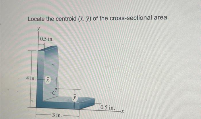 Solved Locate the centroid (xˉ,yˉ) of the cross-sectional | Chegg.com