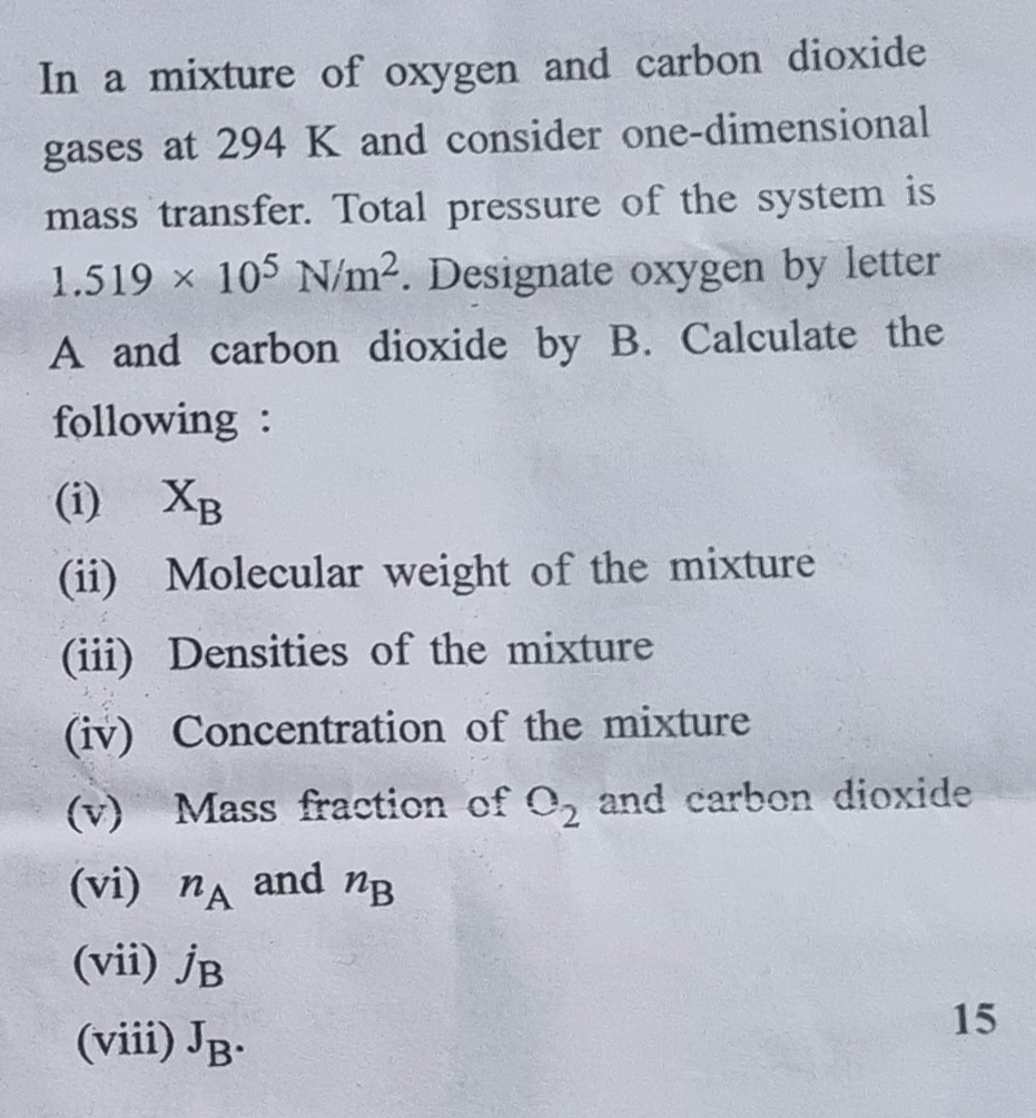 Solved In a mixture of oxygen and carbon dioxide gases at | Chegg.com