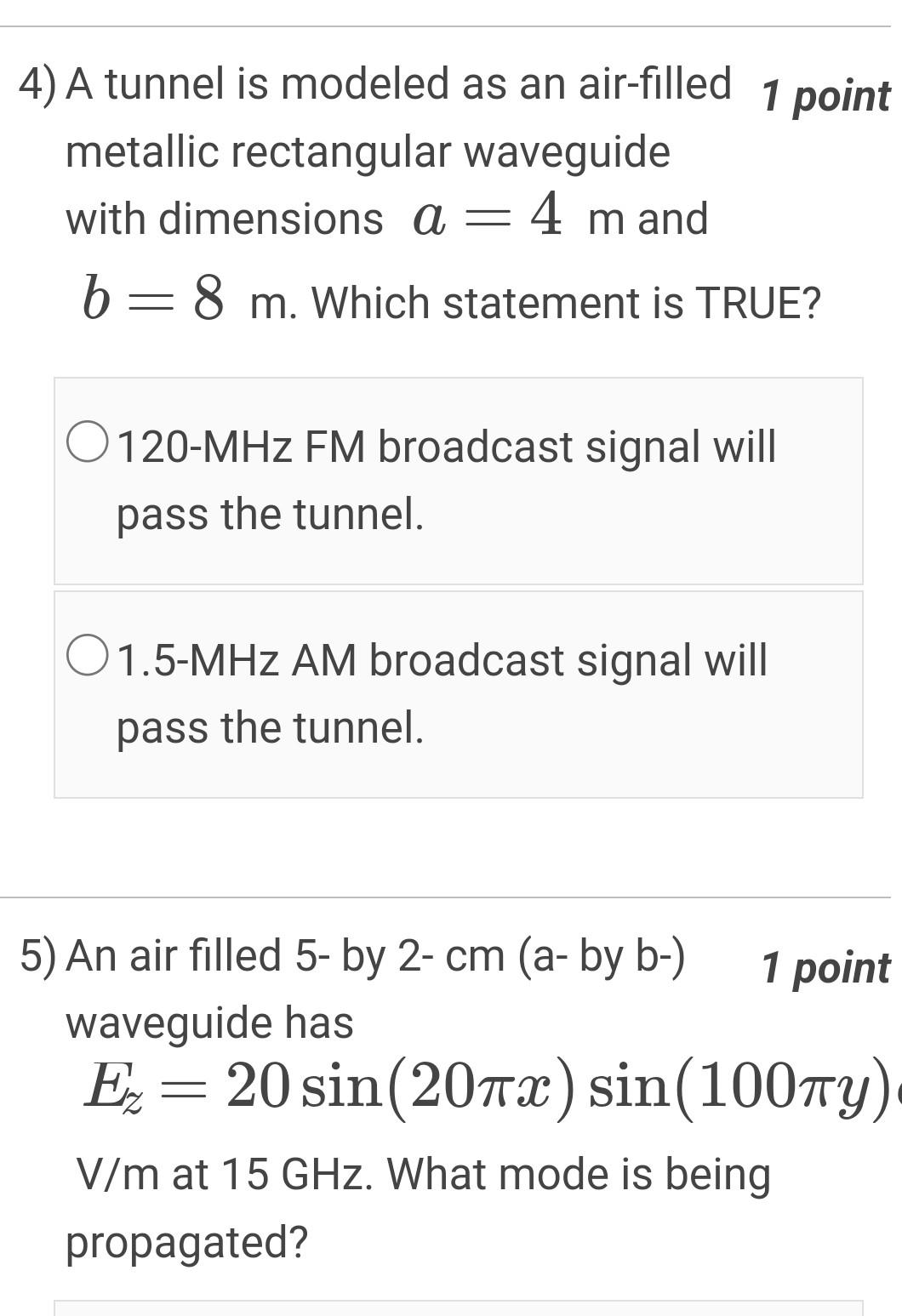 Solved 4 A Tunnel Is Modeled As An Air Filled 1 Point
