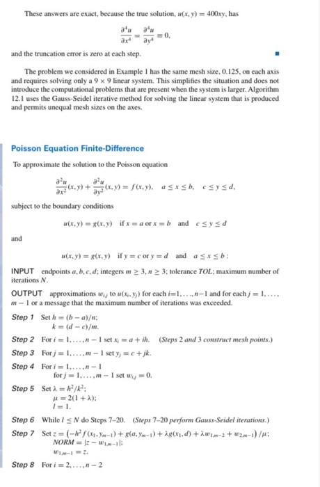 Solved + Approximate the solutions to the following elliptic | Chegg.com