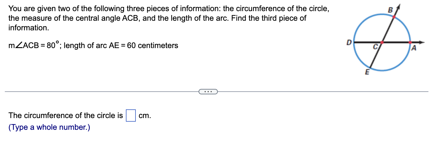Solved You are given two of ﻿the following three pieces of | Chegg.com