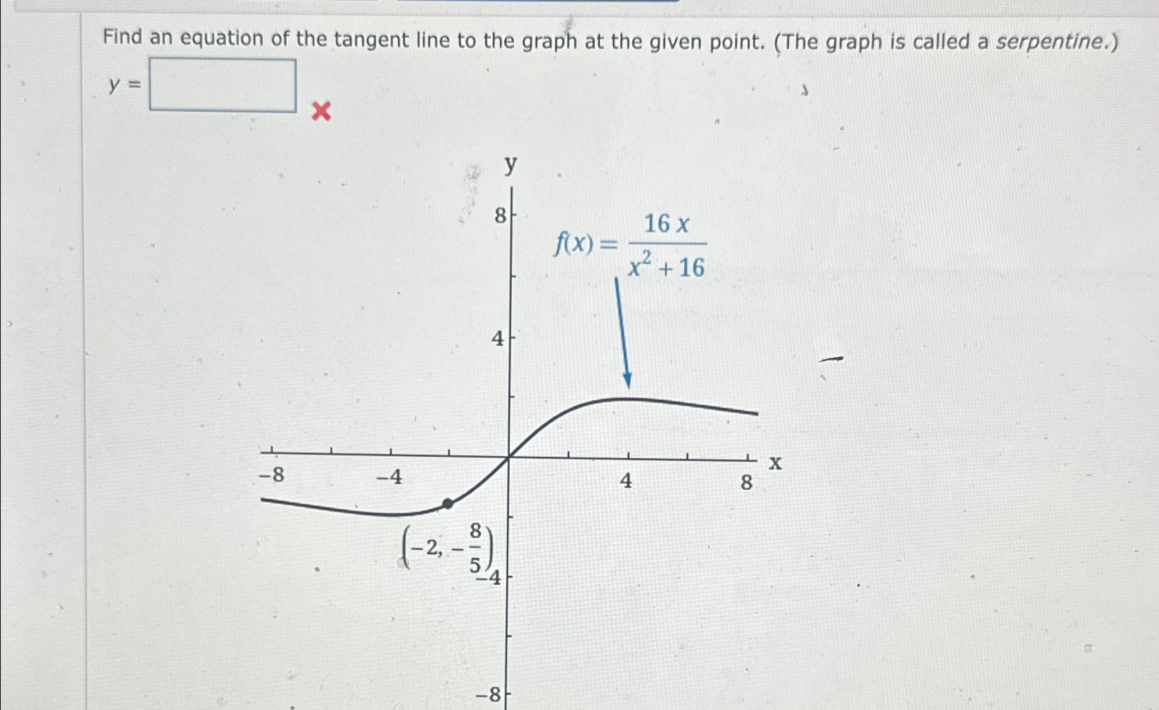 Solved Find an equation of the tangent line to the graph at | Chegg.com