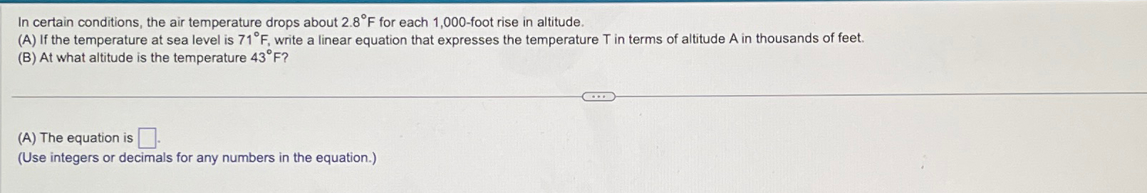 Solved In certain conditions, the air temperature drops | Chegg.com