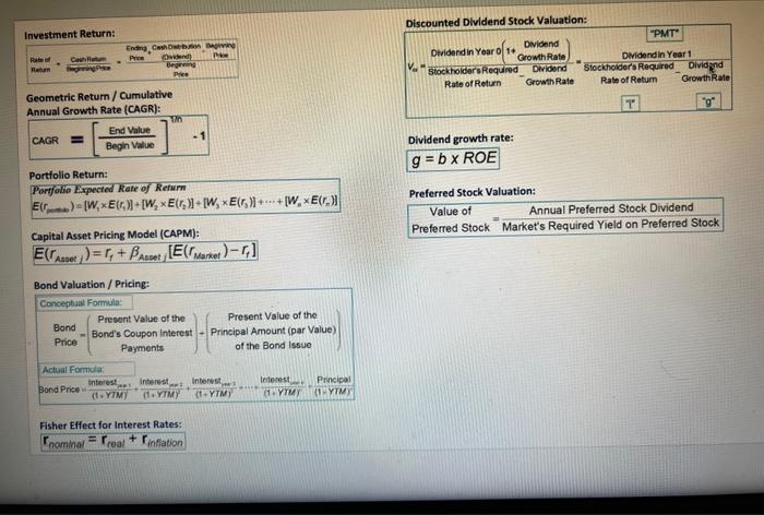 Solved Investment Return: Geometric Return / Cumulative | Chegg.com