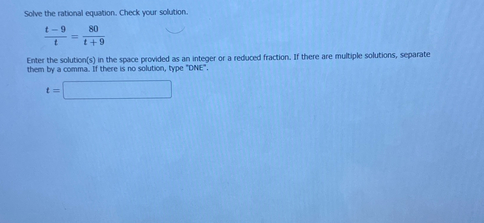 Solved Solve the rational equation. Check your | Chegg.com