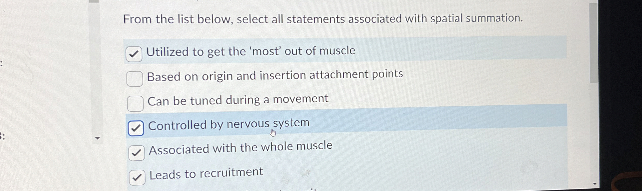 Solved From the list below, select all statements associated | Chegg.com