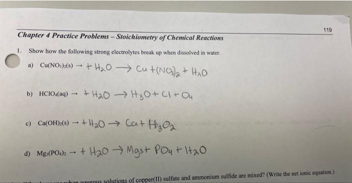 Solved Chapter 4 Practice Problems - Stoichiometry of | Chegg.com