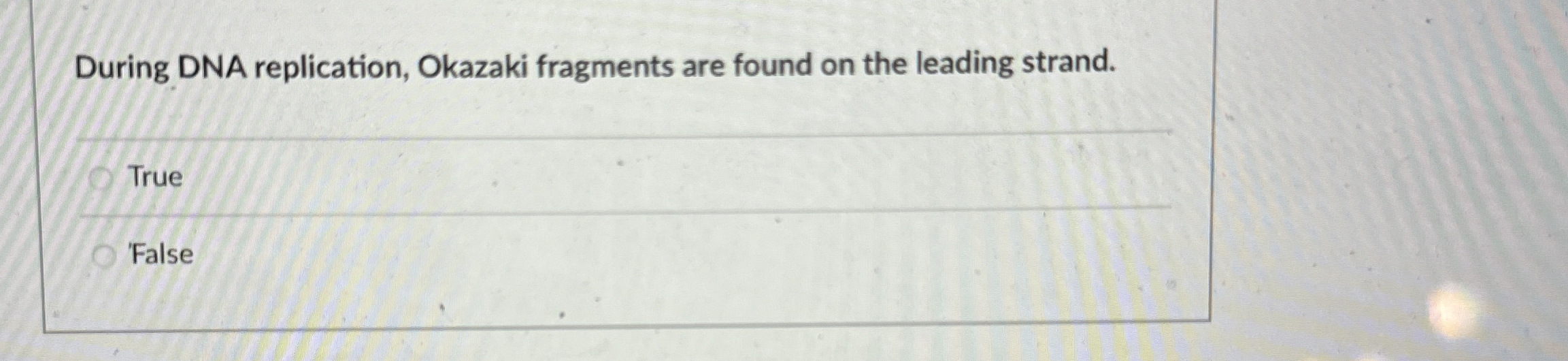 Solved During DNA replication, Okazaki fragments are found | Chegg.com