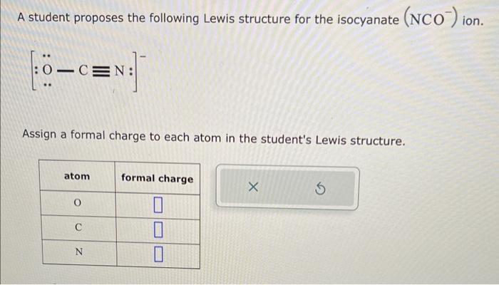 Solved A student proposes the following Lewis structure for | Chegg.com