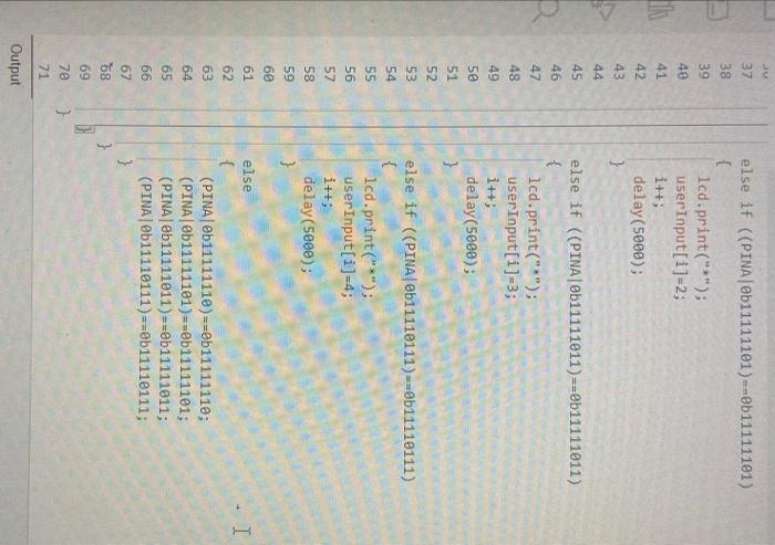 Solved I have a code that implements push buttons as inputs | Chegg.com