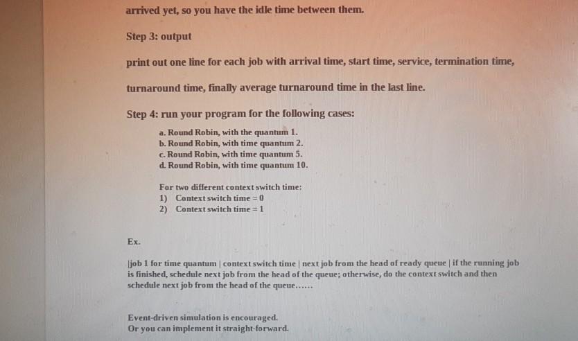 Solved Write a program that will simulate preemptive process | Chegg.com