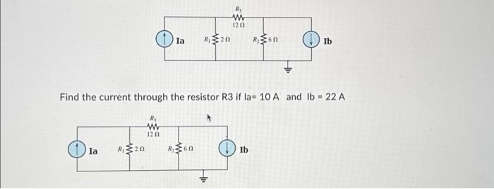 Solved Ia R₁20 Ia R3 www 12 Ω R₁20 R₂60 Find the current | Chegg.com