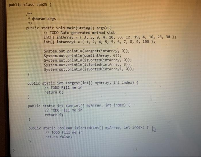 Solved Aim Recursion Practice Create A Class Called Lab25