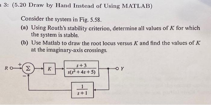 Solved (5.20 Draw by Hand Instead of Using MATLAB) Consider | Chegg.com