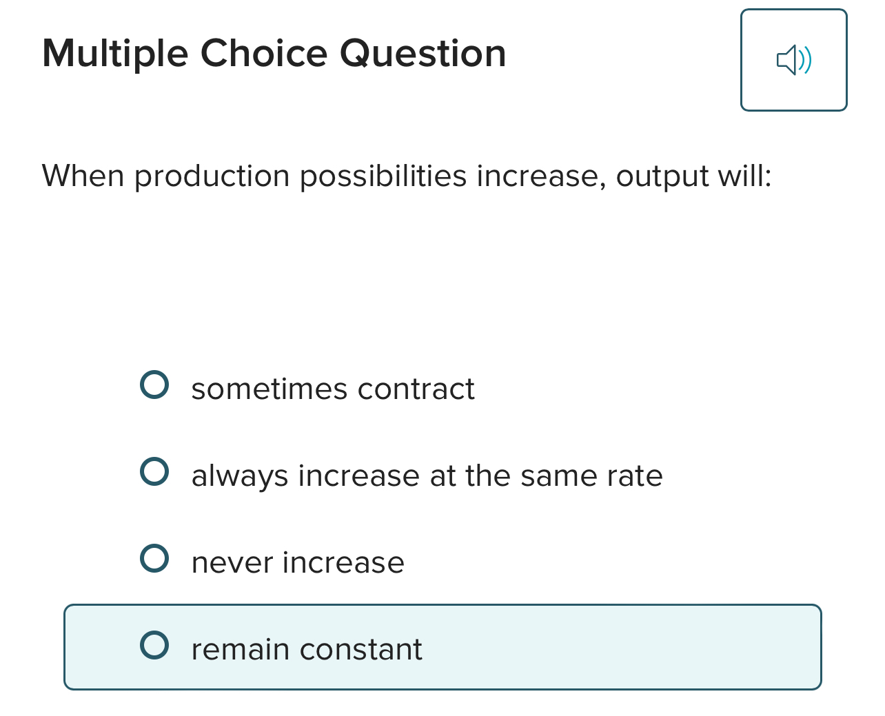 Solved Multiple Choice QuestionWhen production possibilities | Chegg.com Solved Multiple Choice QuestionWhen production possibilities | Chegg.com